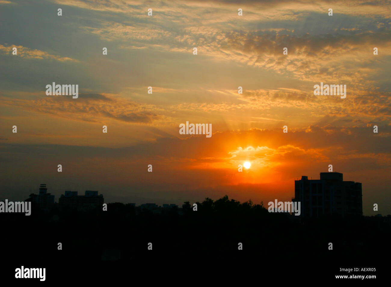 Sunset Pune Maharashtra India Stock Photo - Alamy