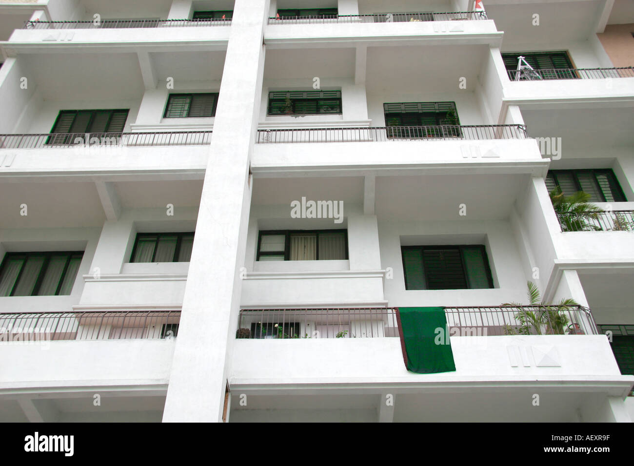 Building showing balcony and windows Pune Maharashtra India Asia Stock ...