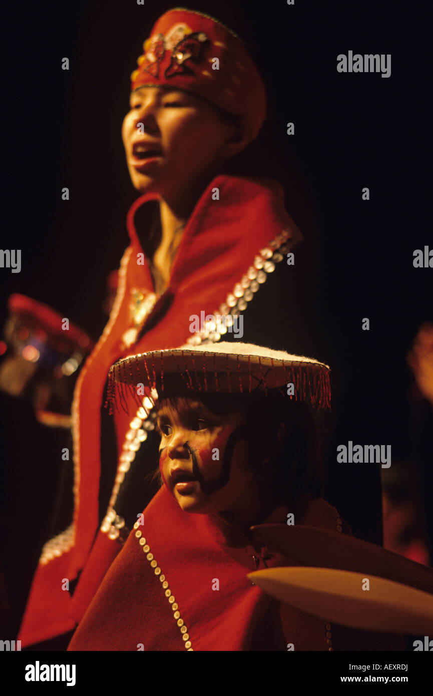 USA Alaska Tlingit Native dancers from Southeast Alaska perform at ...