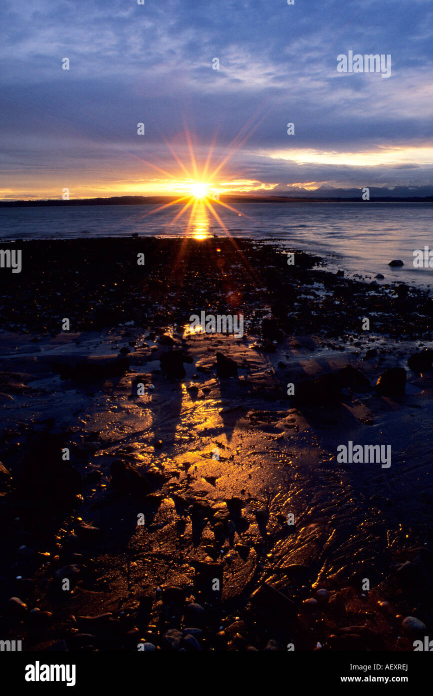 Sunset over the Puget Sound, Washington Stock Photo - Alamy