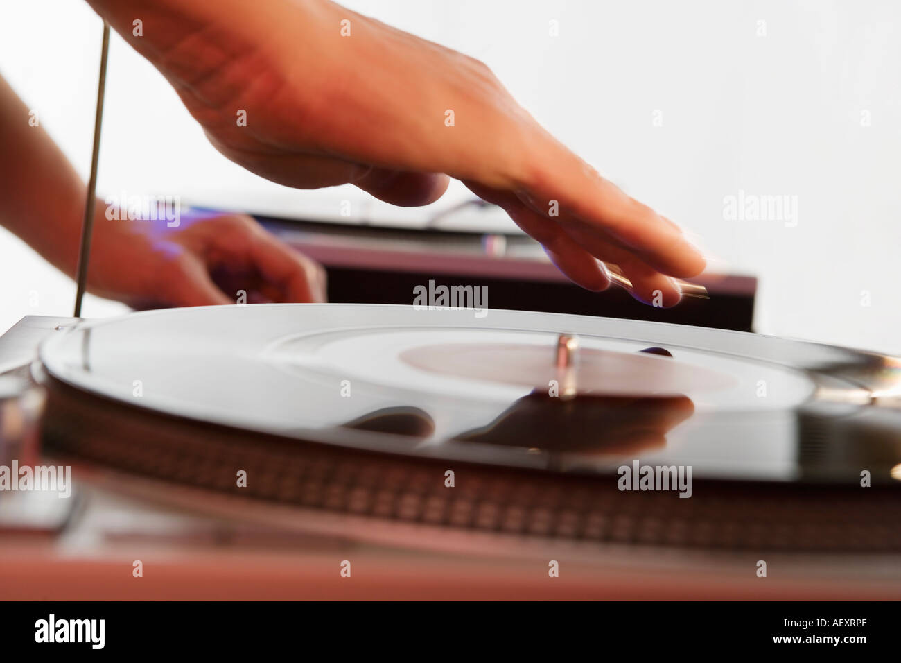 Dj mixing vinyl records scratching hi-res stock photography and images ...