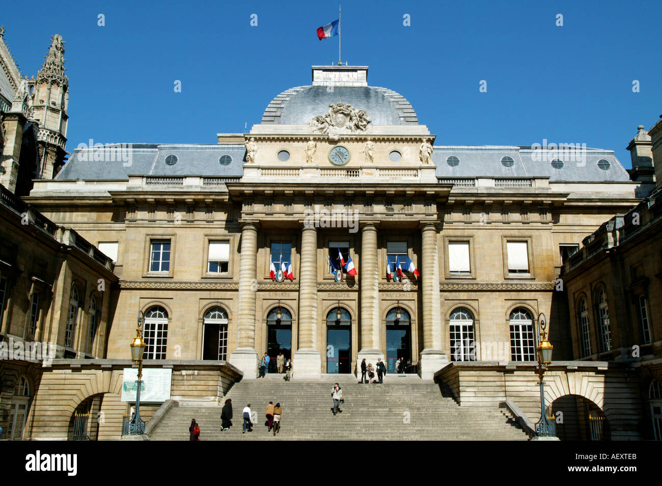 France - Law court at Paris and Sainte Chapelle chuch Stock Photo - Alamy