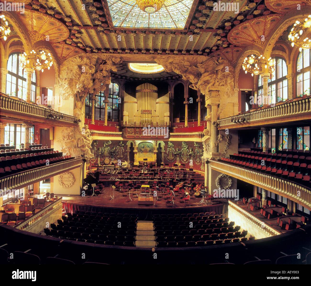 Catalunya Music Palace World Heritage BARCELONA SPAIN Stock Photo - Alamy