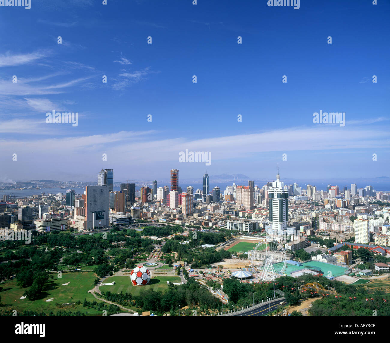 City Center and Landong Park DALIAN CHINA Stock Photo - Alamy