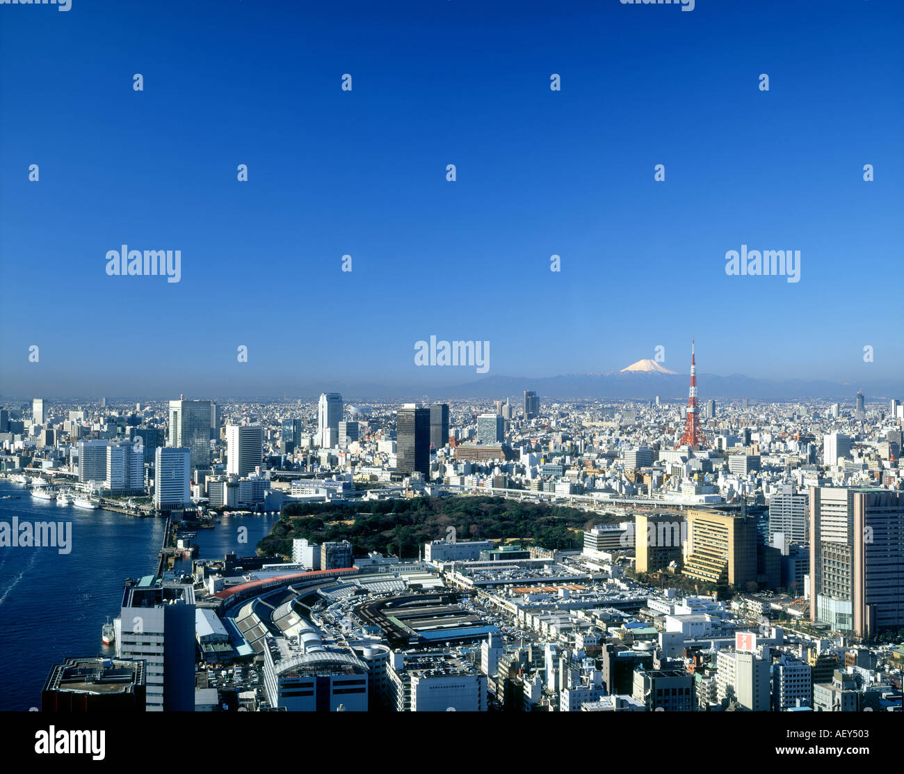 Tokyo Tower Mt Fuji TOKYO JAPAN Stock Photo - Alamy