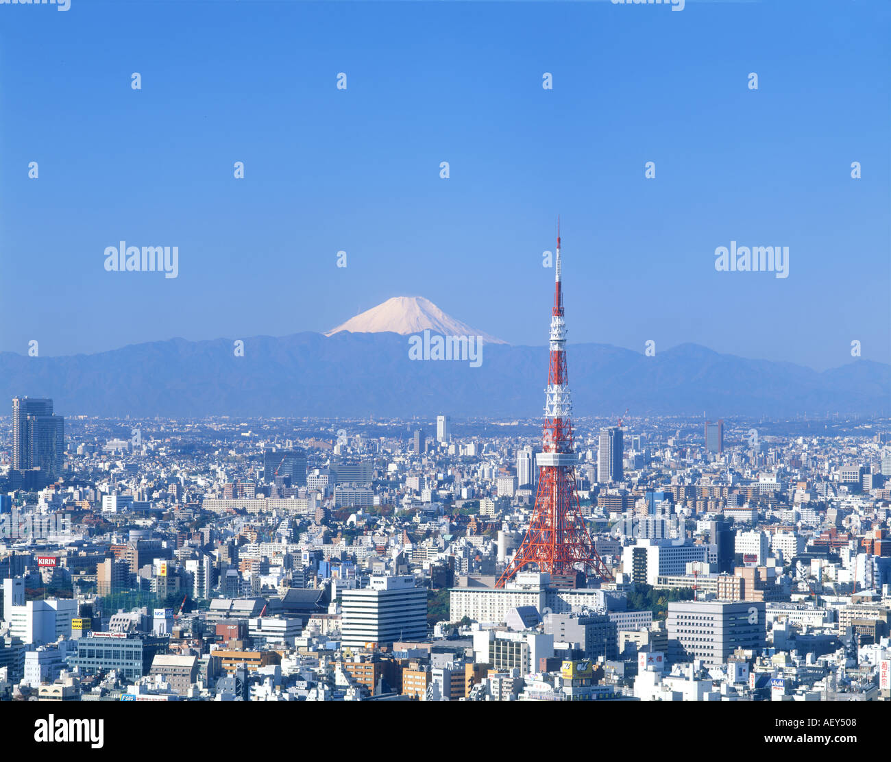 Tokyo Tower Mt Fuji TOKYO JAPAN Stock Photo - Alamy