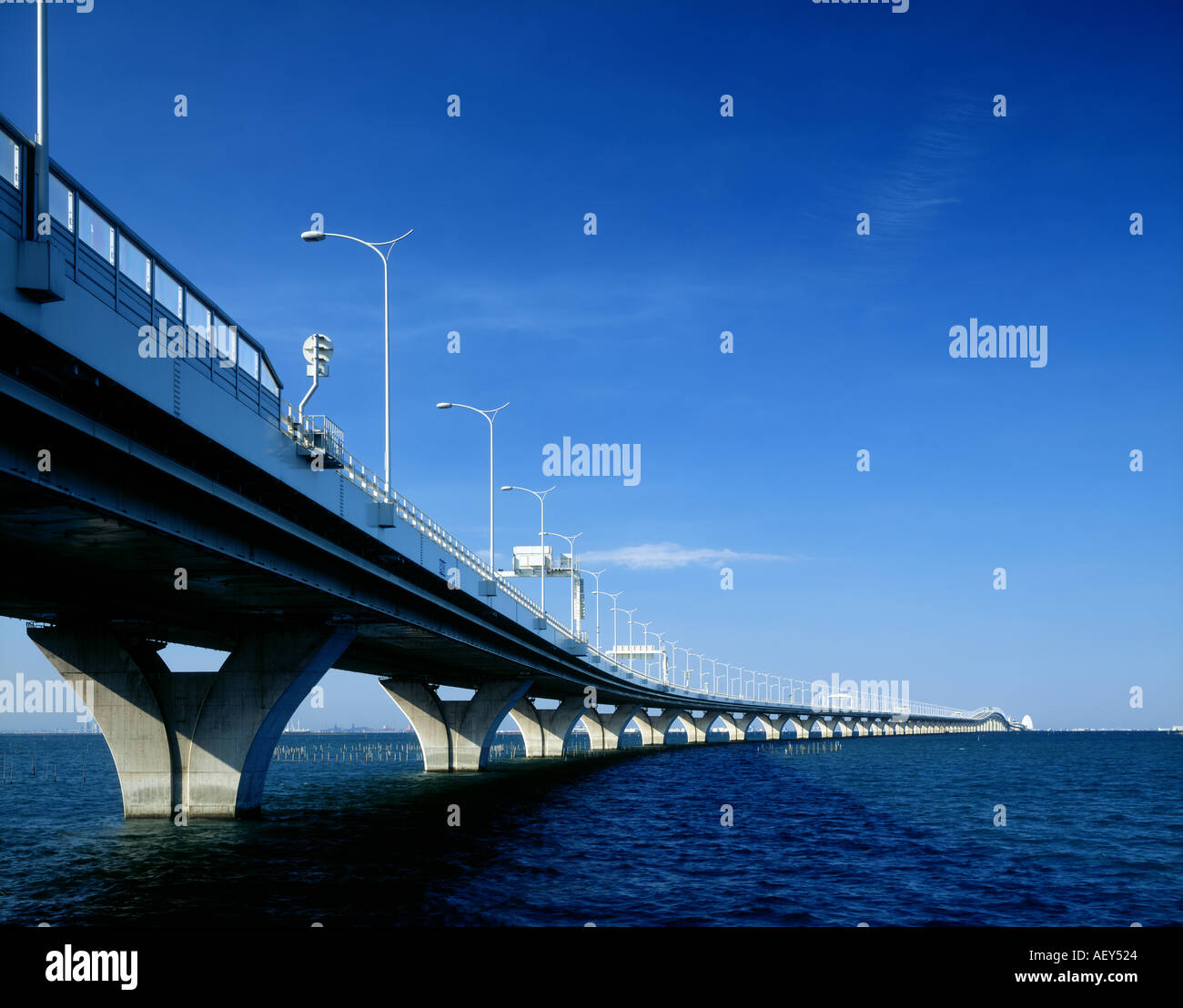 Tokyo Bay Aqualine Bridge KISARAZU KAWASAKI JAPAN Stock Photo - Alamy