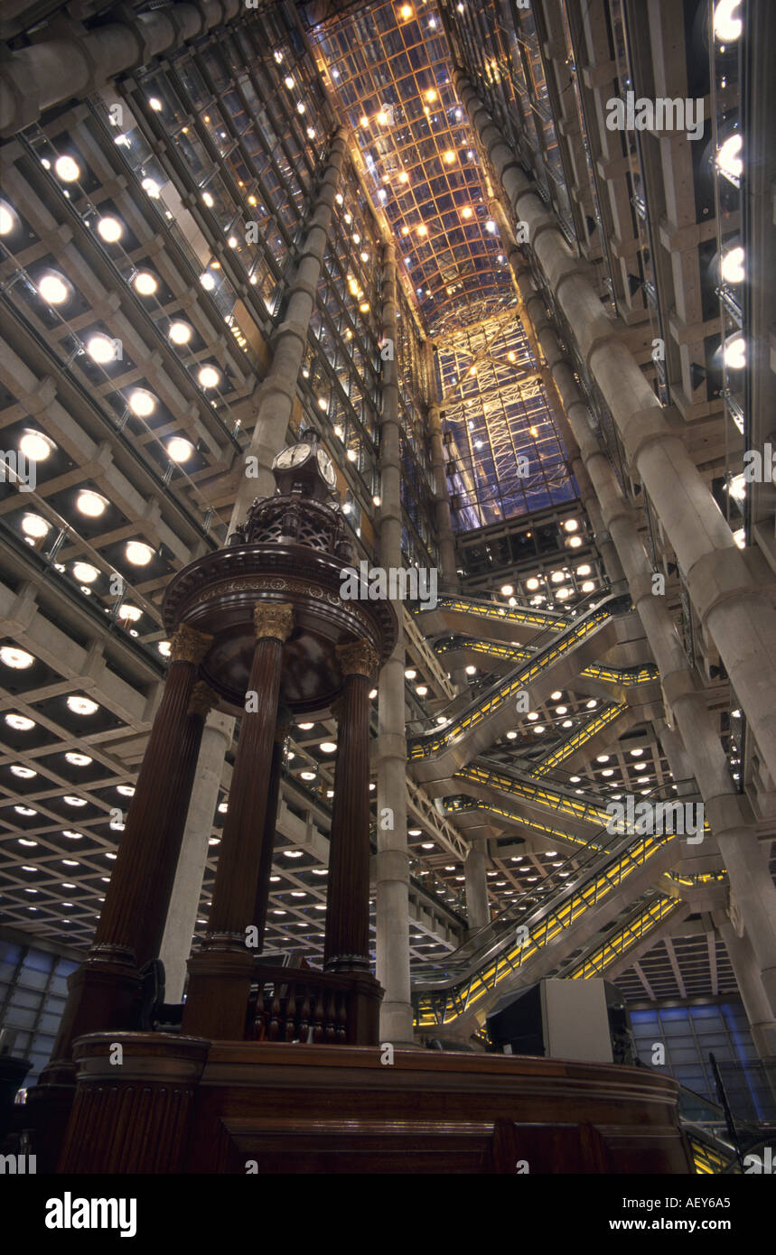 Interior of Lloyd s Building with Lutine Bell City of London England ...
