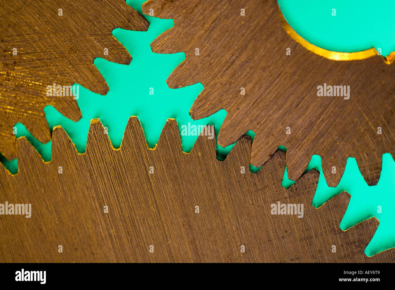 Close up of cog wheels Stock Photo - Alamy