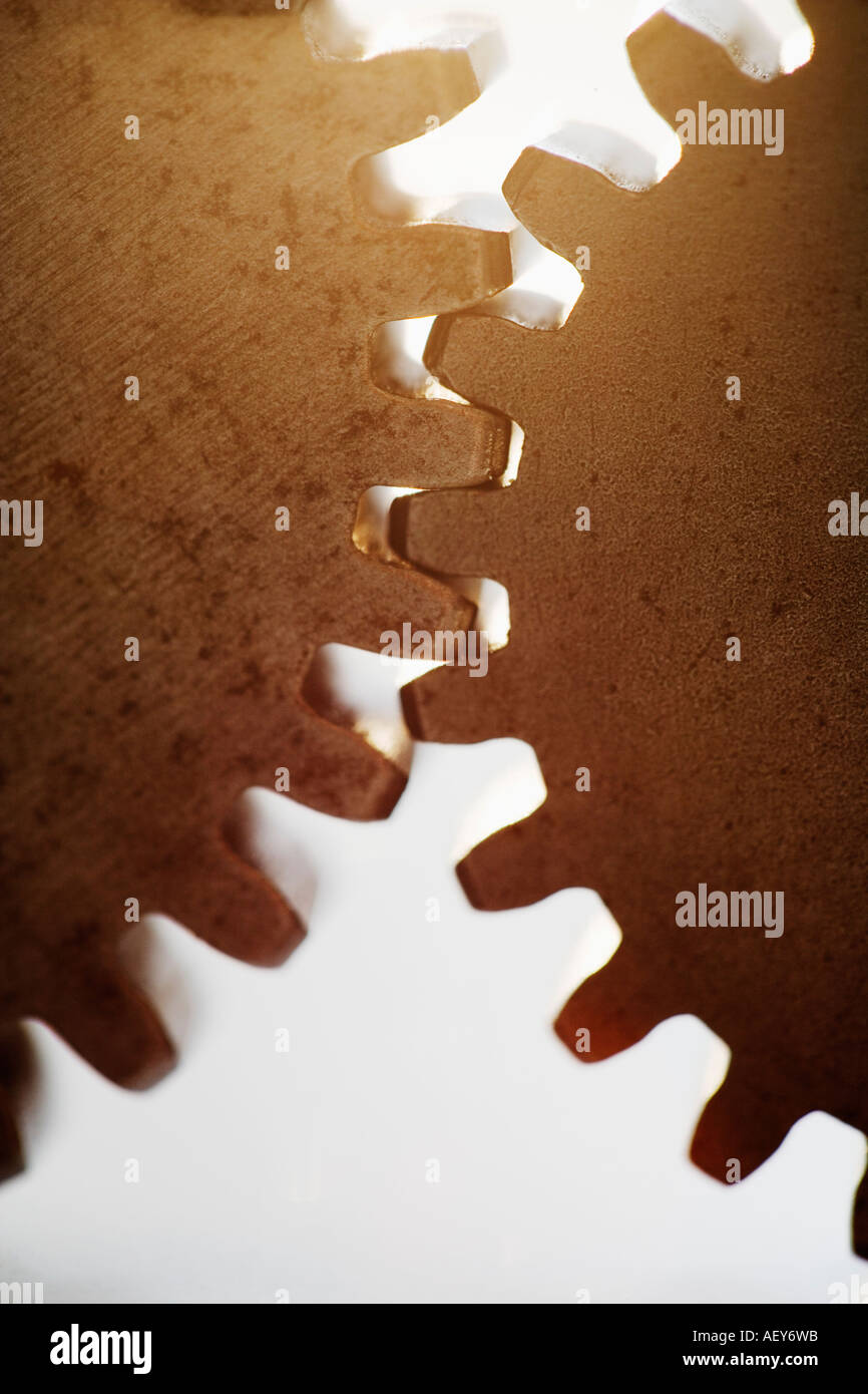 Close up of cog wheels Stock Photo - Alamy