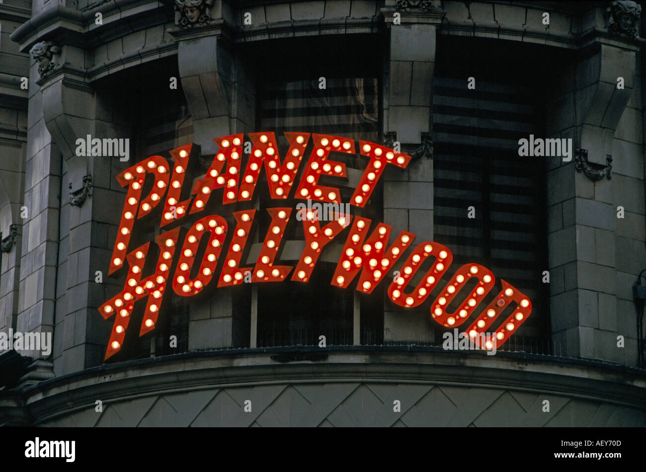 Planet hollywood sign london hi-res stock photography and images - Alamy