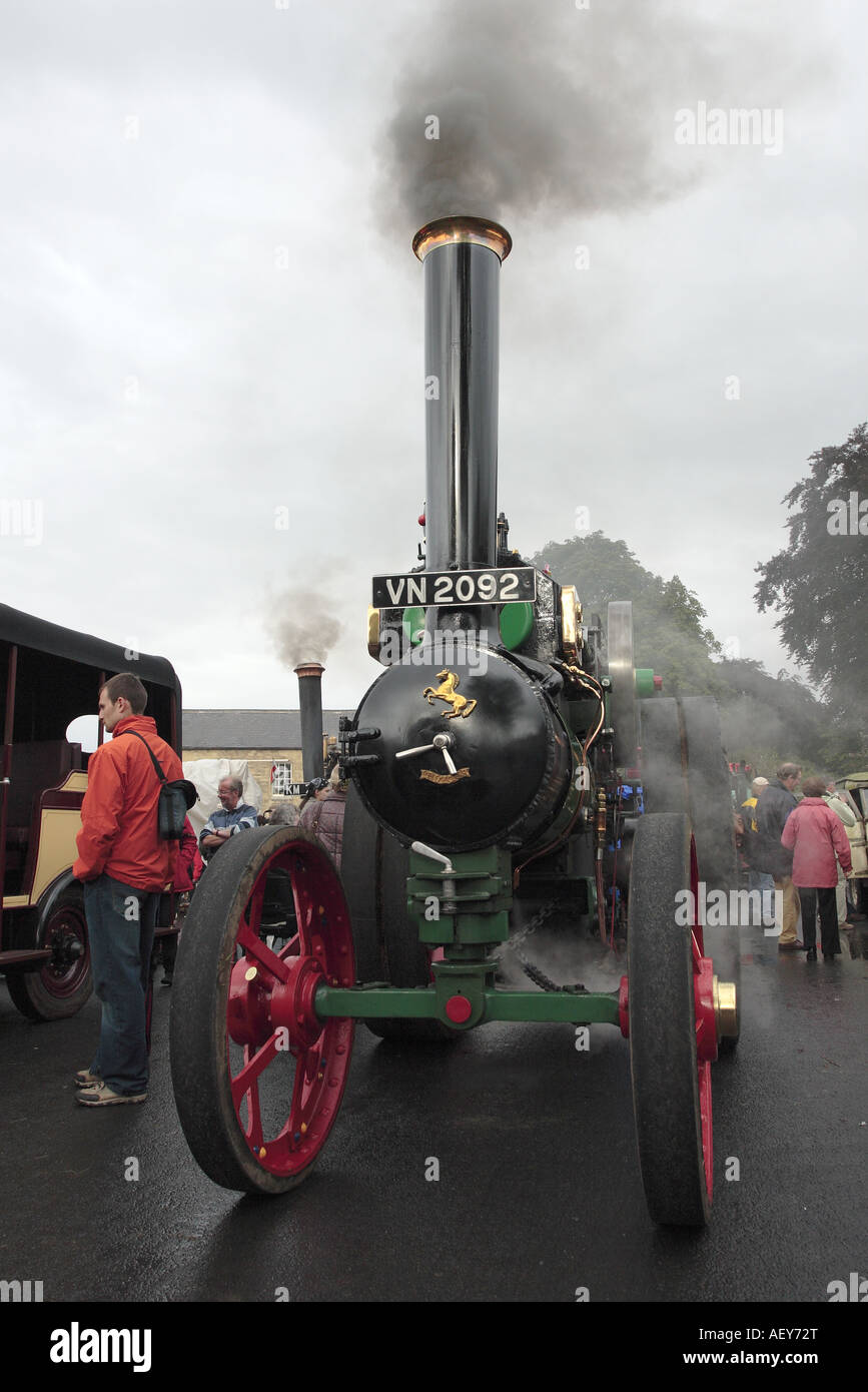 Traction engine in Masham Market Square North Yorkshire during the ...
