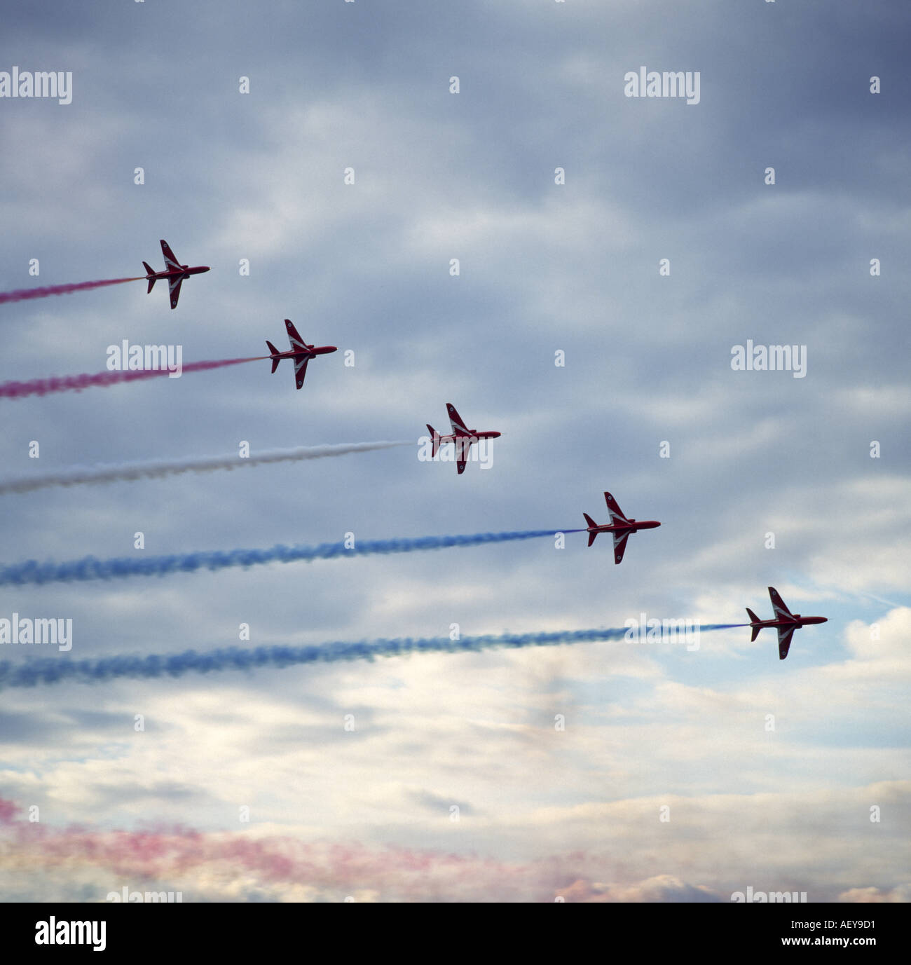 RAF Red Arrows Formation Aerobatic Display Team Stock Photo - Alamy