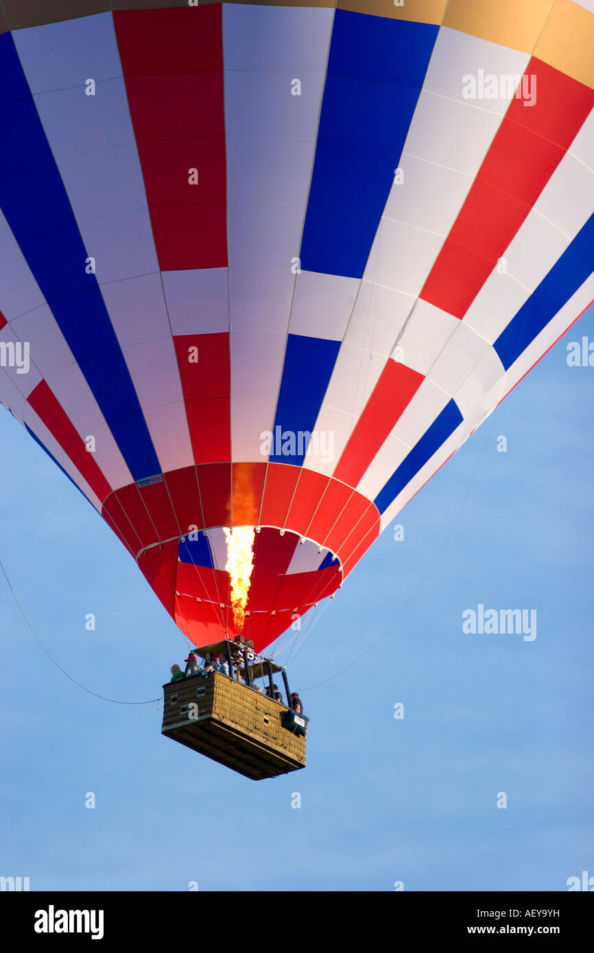 Hot Air Balloon in Flight Stock Photo - Alamy