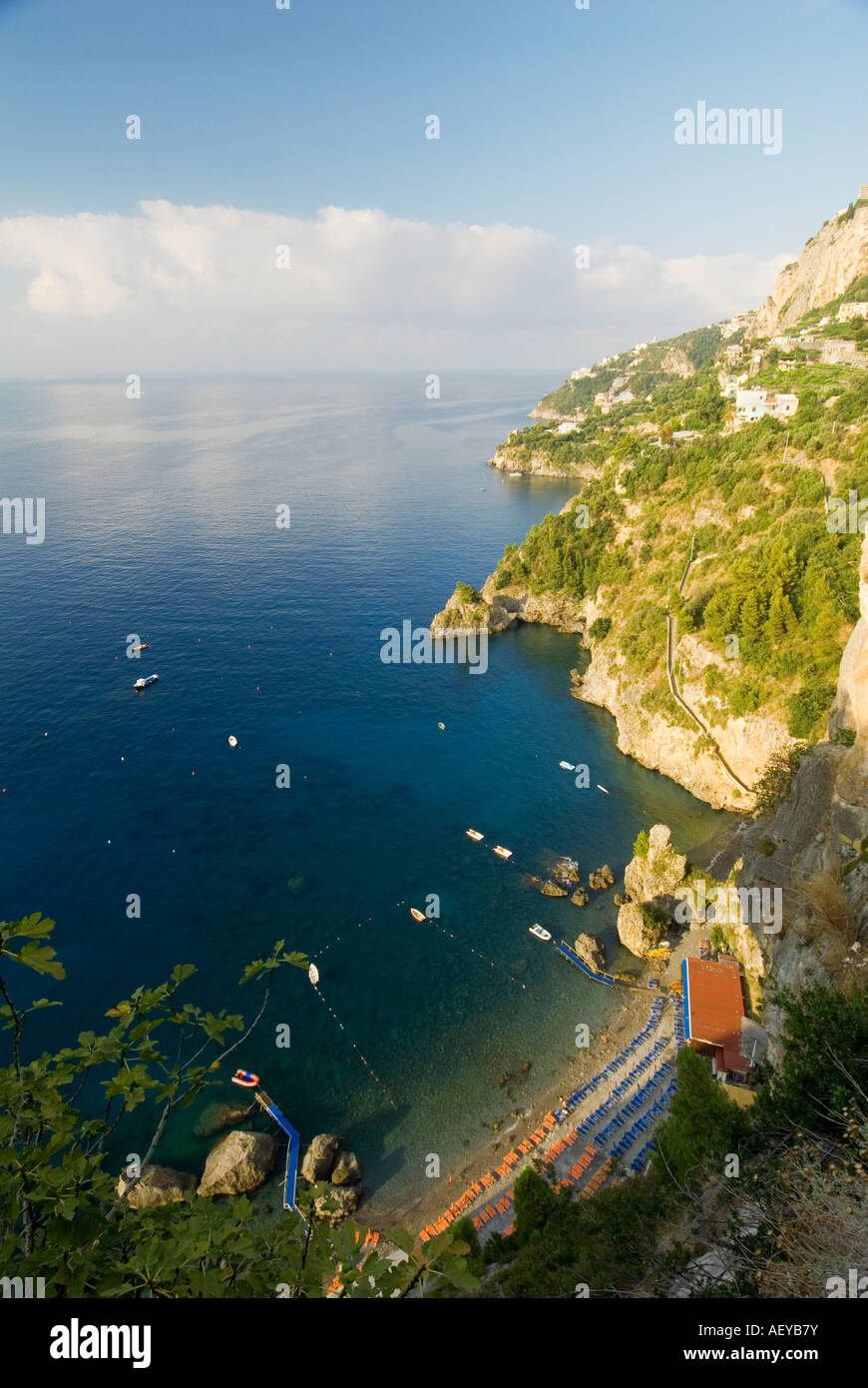 Hidden beach on the Amalfi coast of Italy Stock Photo - Alamy