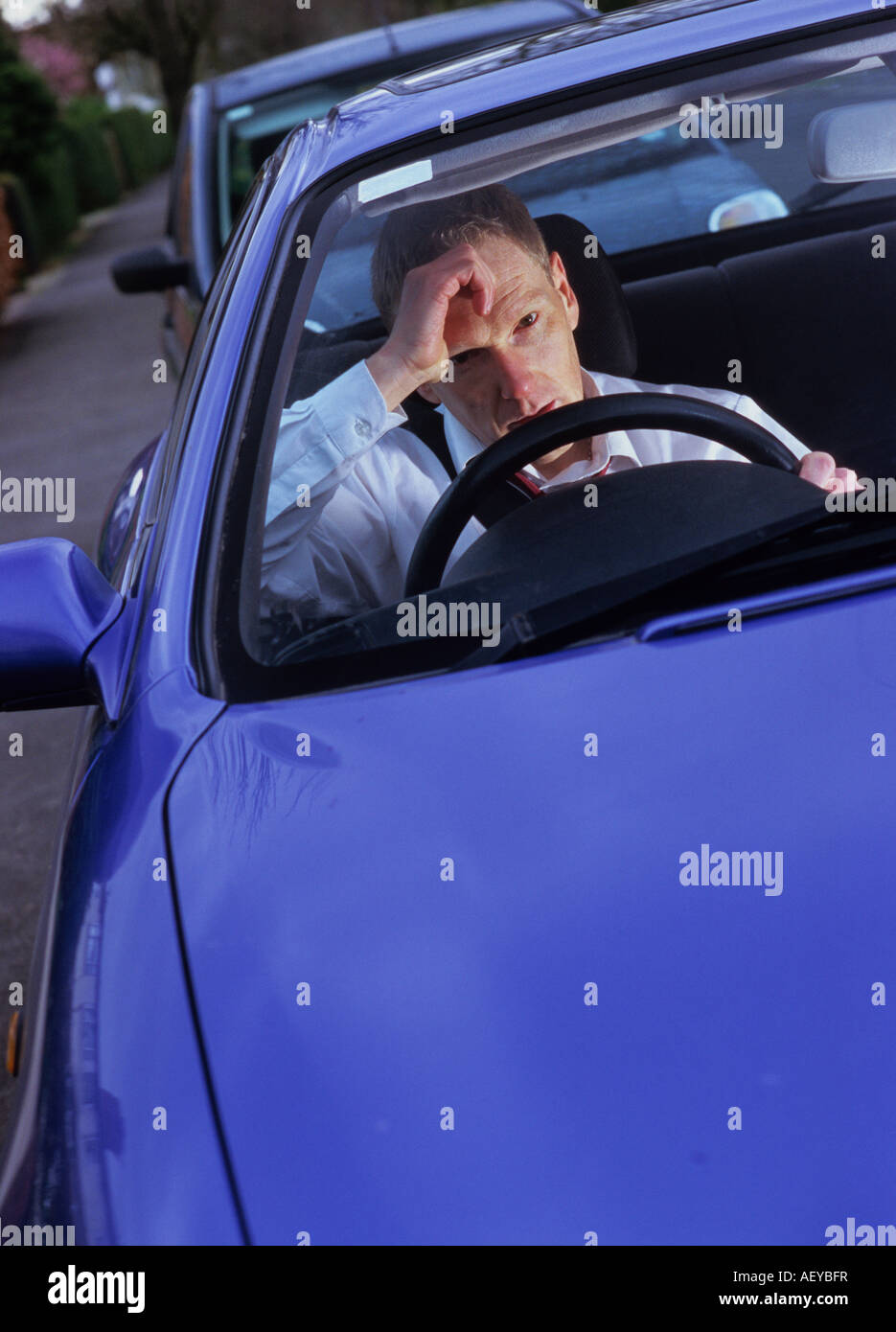Business man stuck in traffic jam hi-res stock photography and images ...