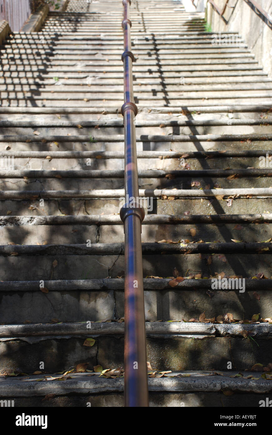 STONE STEPS AND METAL RAILING THE ROCKS SYDNEY AUSTRALIA Stock Photo ...