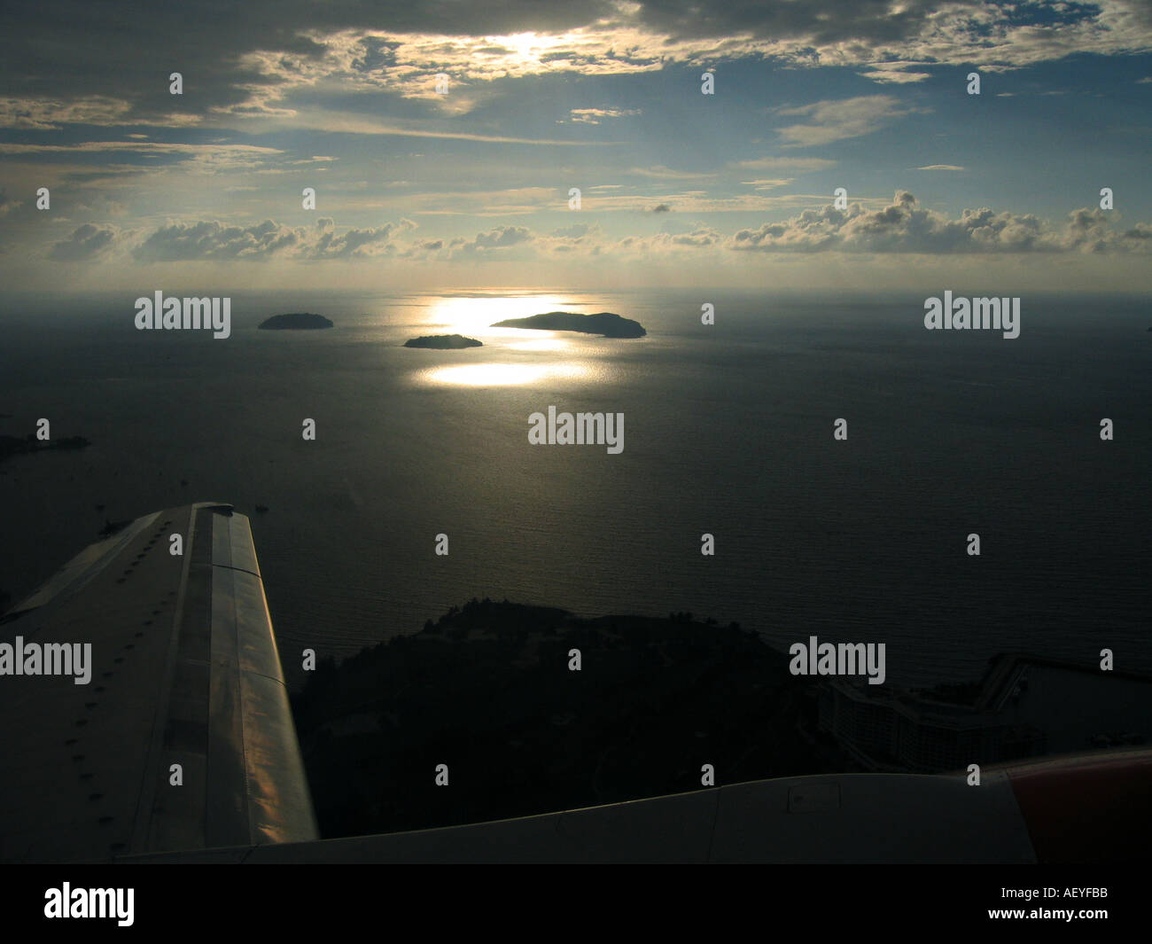 Aerial view sun breaking through hi-res stock photography and images ...