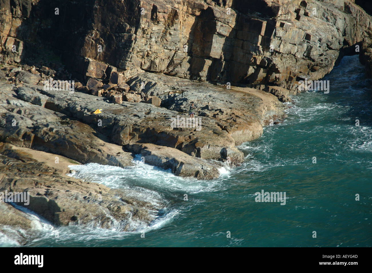 rocky coastline cliff Noosa queensland Australia Stock Photo - Alamy