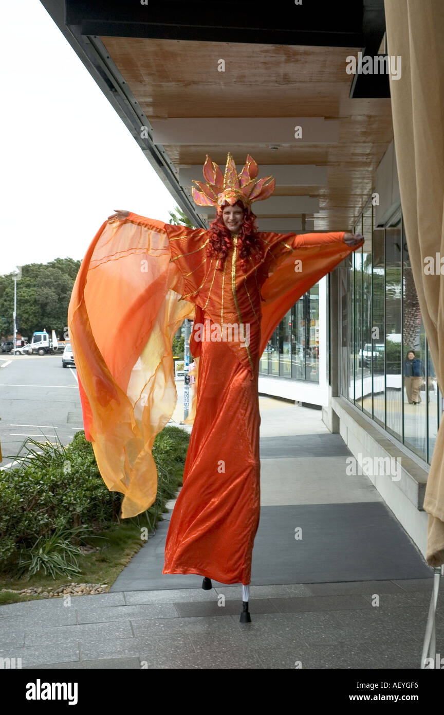 street dancer on stilts Stock Photo - Alamy