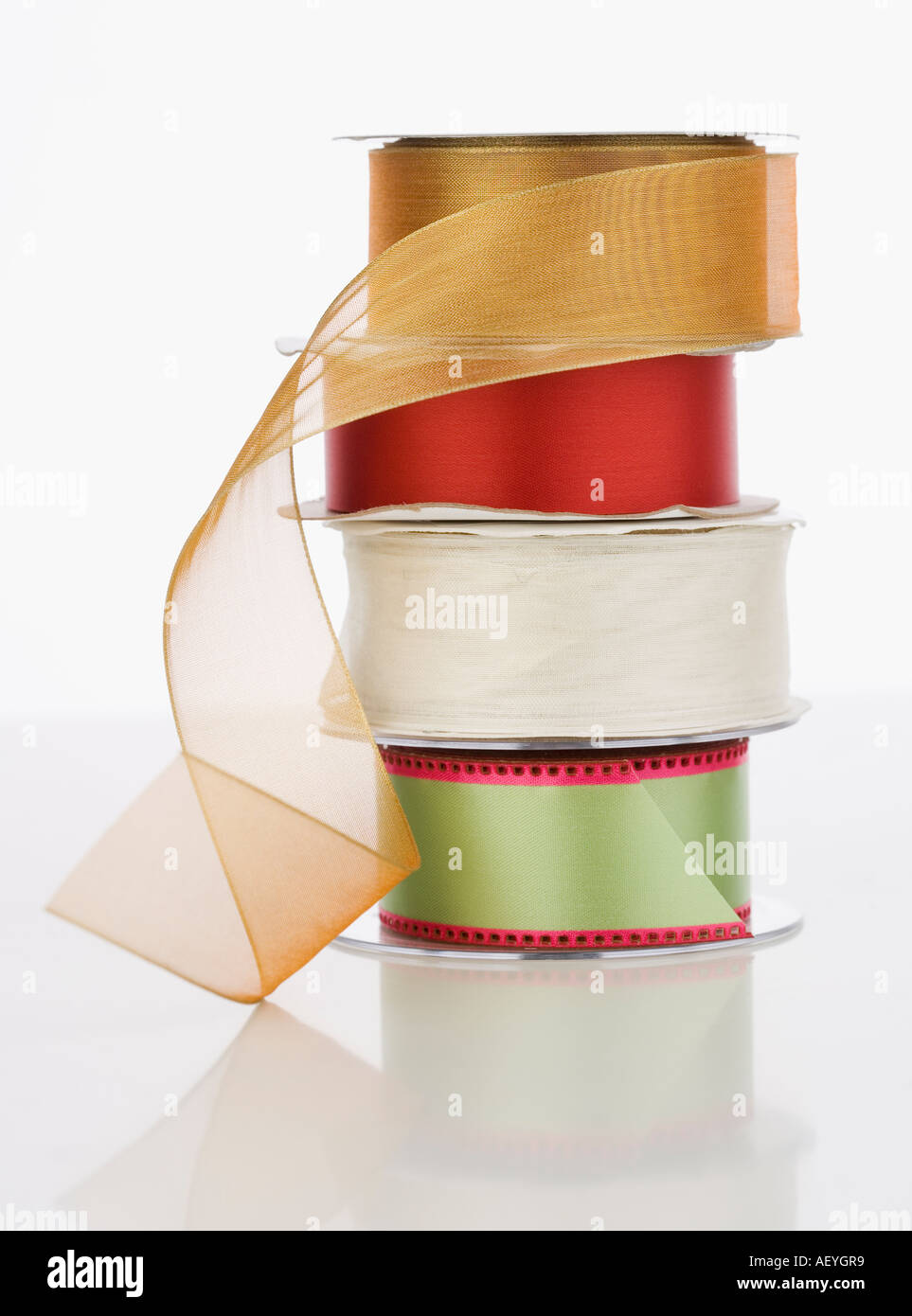 Studio shot of stack of ribbons Stock Photo - Alamy