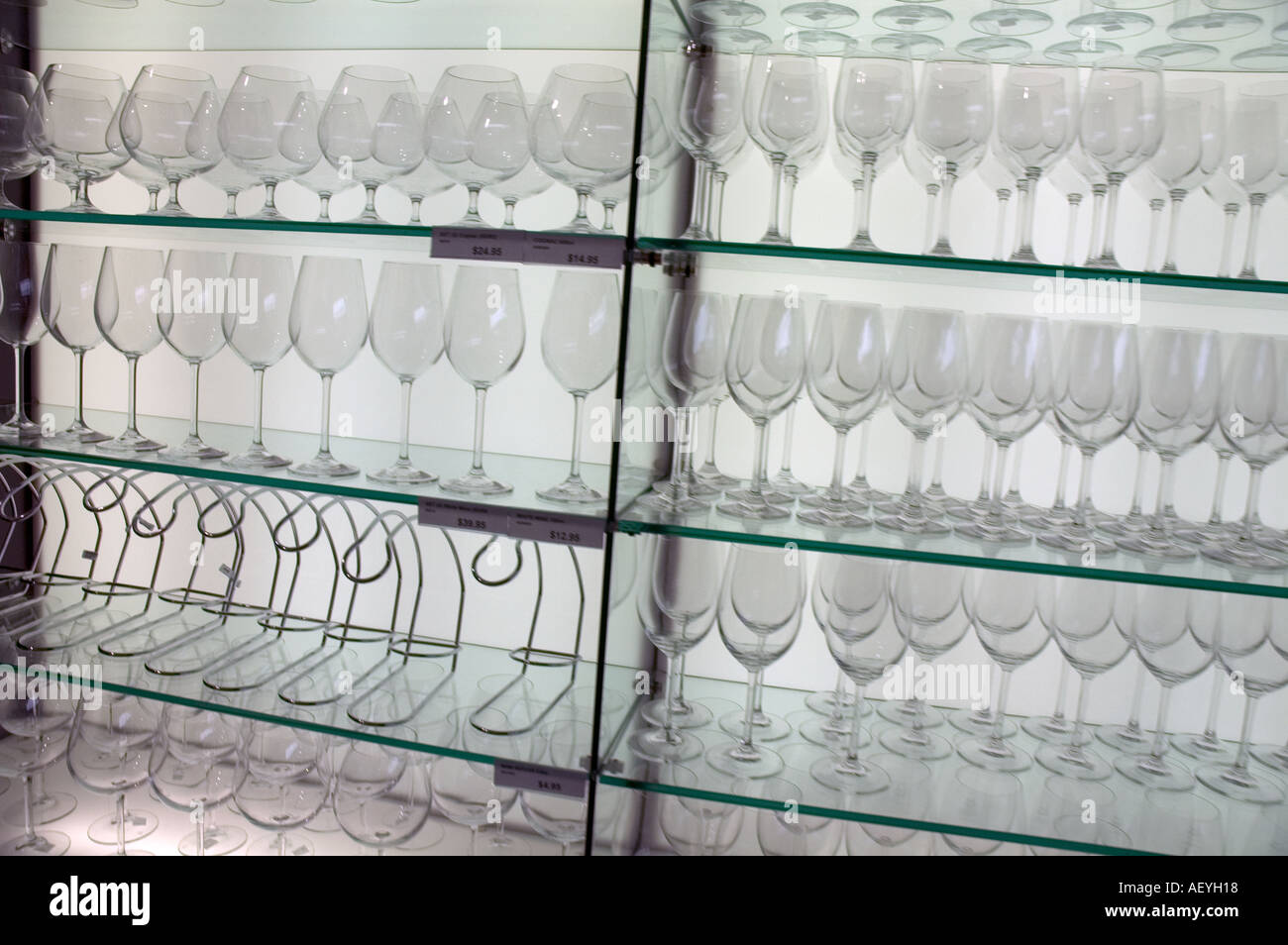 Shop display of glasses Stock Photo - Alamy