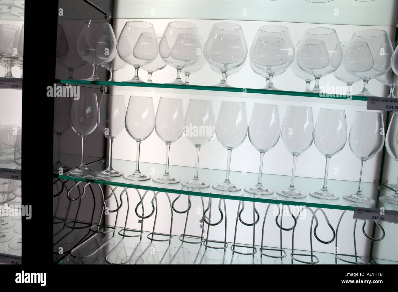 Shop display of glasses Stock Photo - Alamy