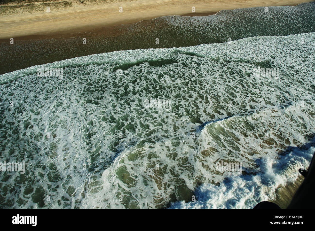 Aerial view of surf beach Stock Photo - Alamy
