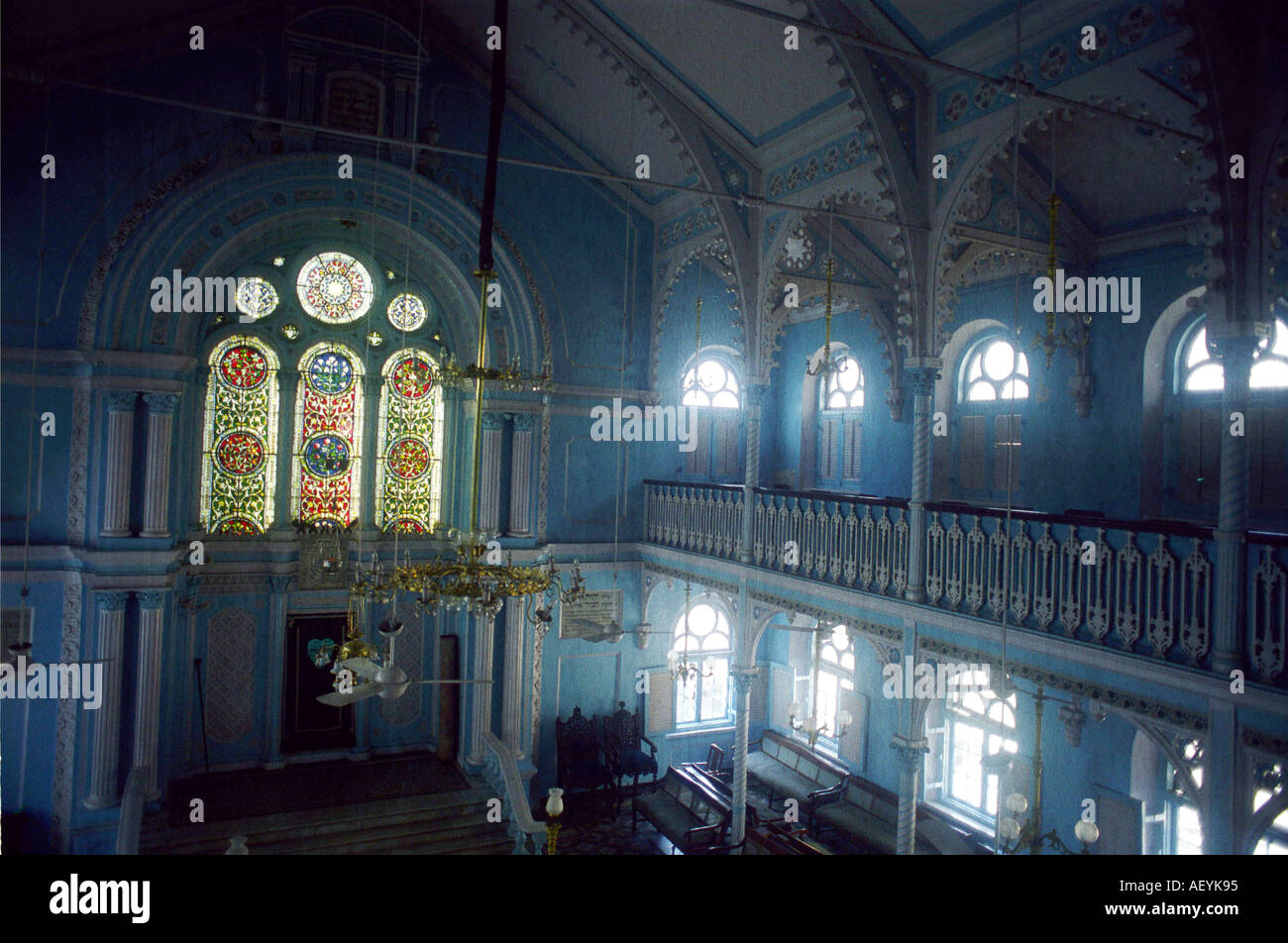 NPP71176 Interior architectural beauty of Kenneseth Eli Yahoo Synagogue ...