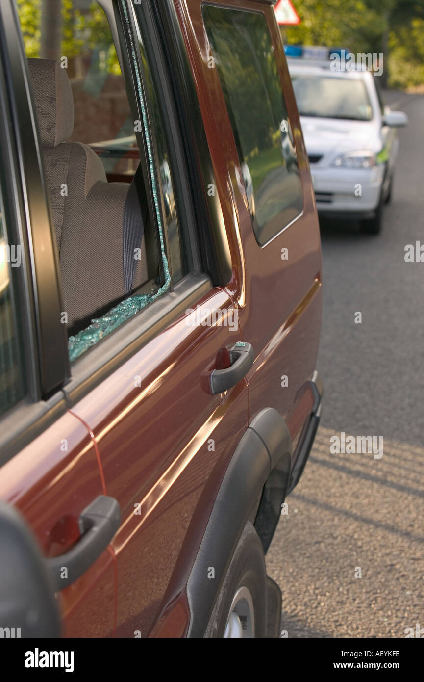 Police car window england hi-res stock photography and images - Alamy