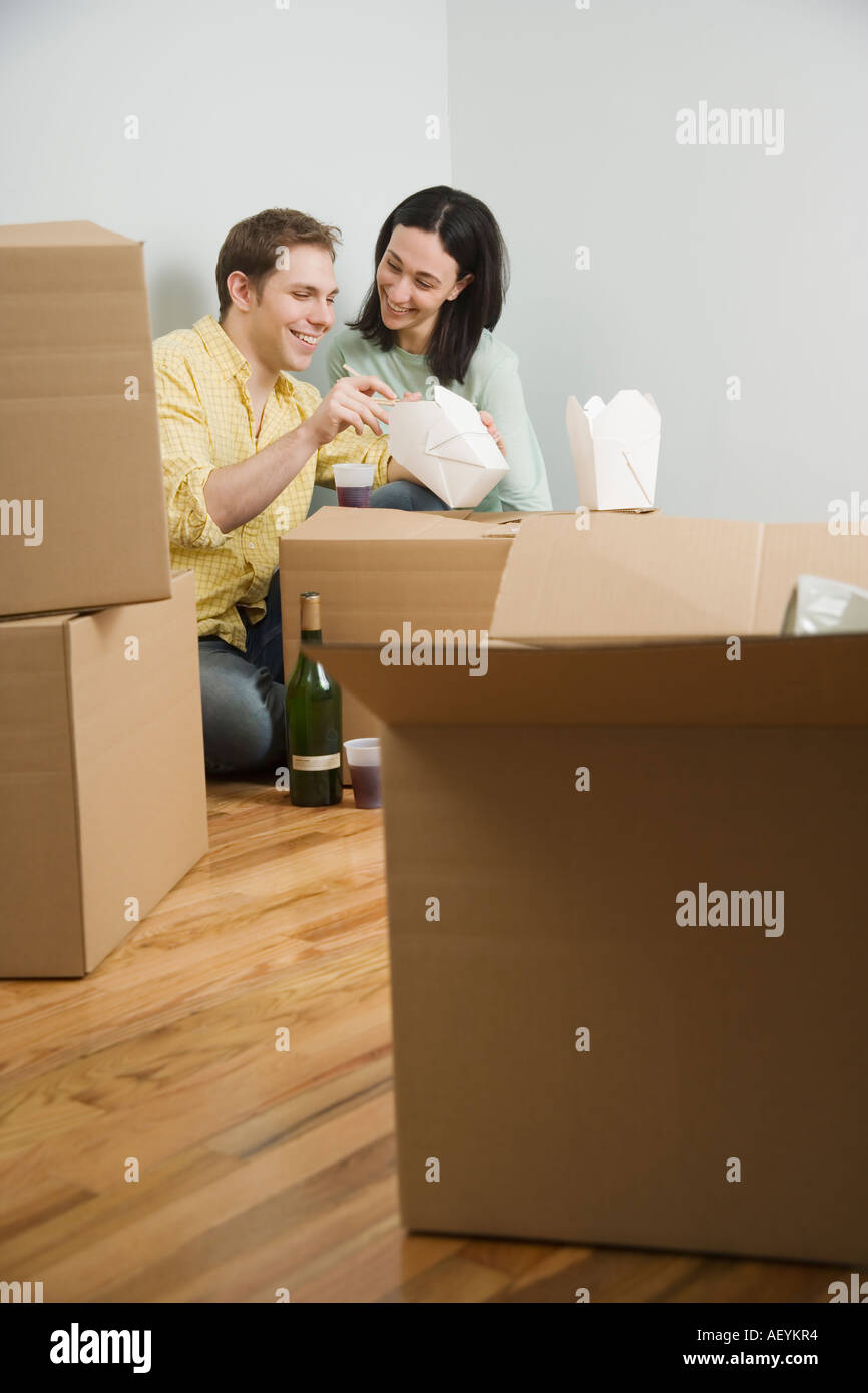 Chinese food take out couple hi-res stock photography and images - Alamy