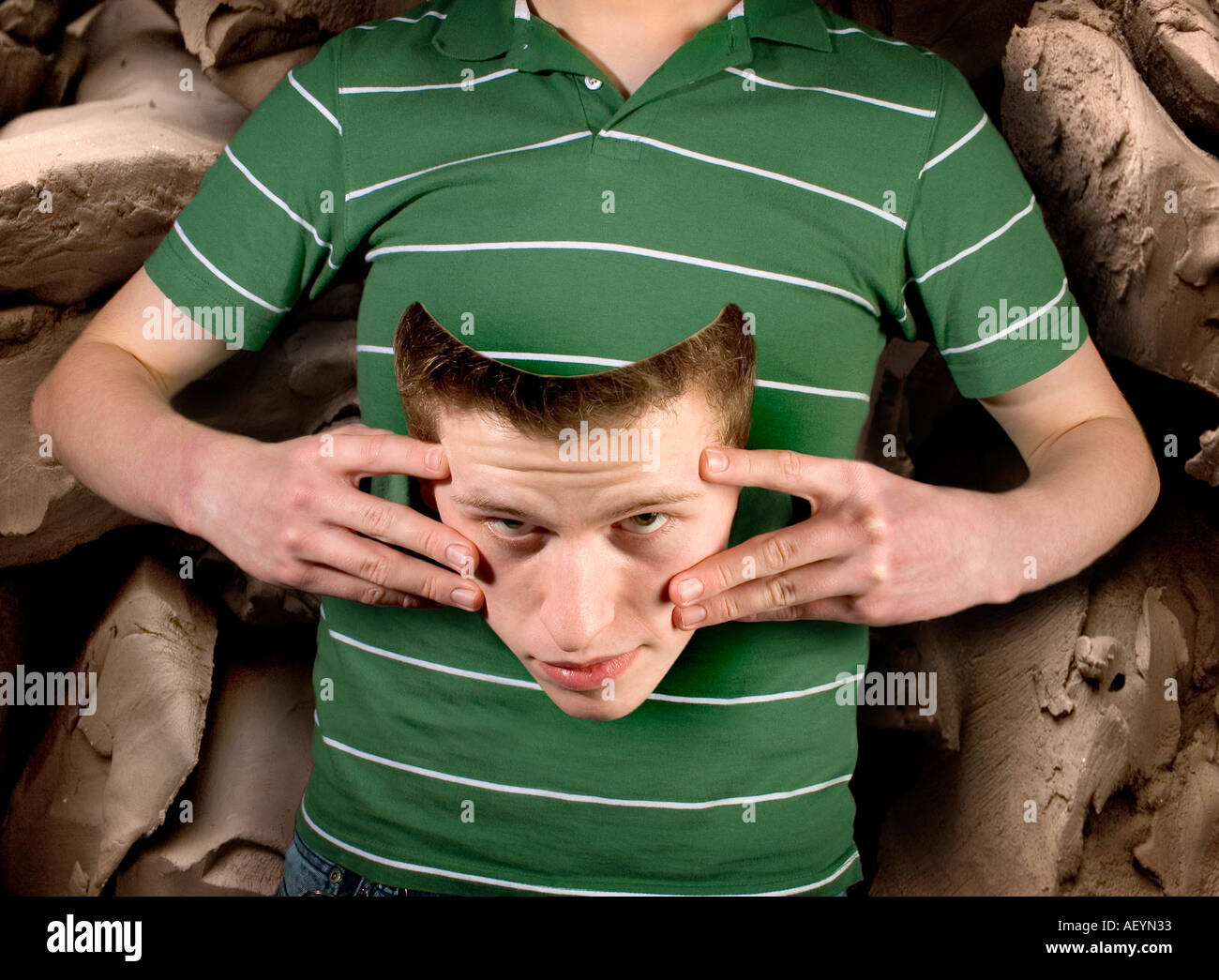 Own face hi-res stock photography and images - Alamy