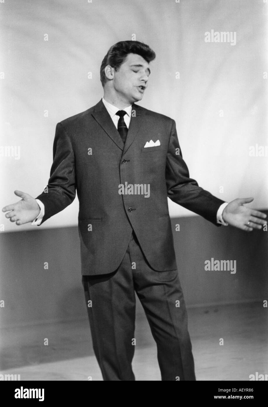 MIKE PRESTON UK pop singer most famous for his 1959 hit Mr Blue Stock ...