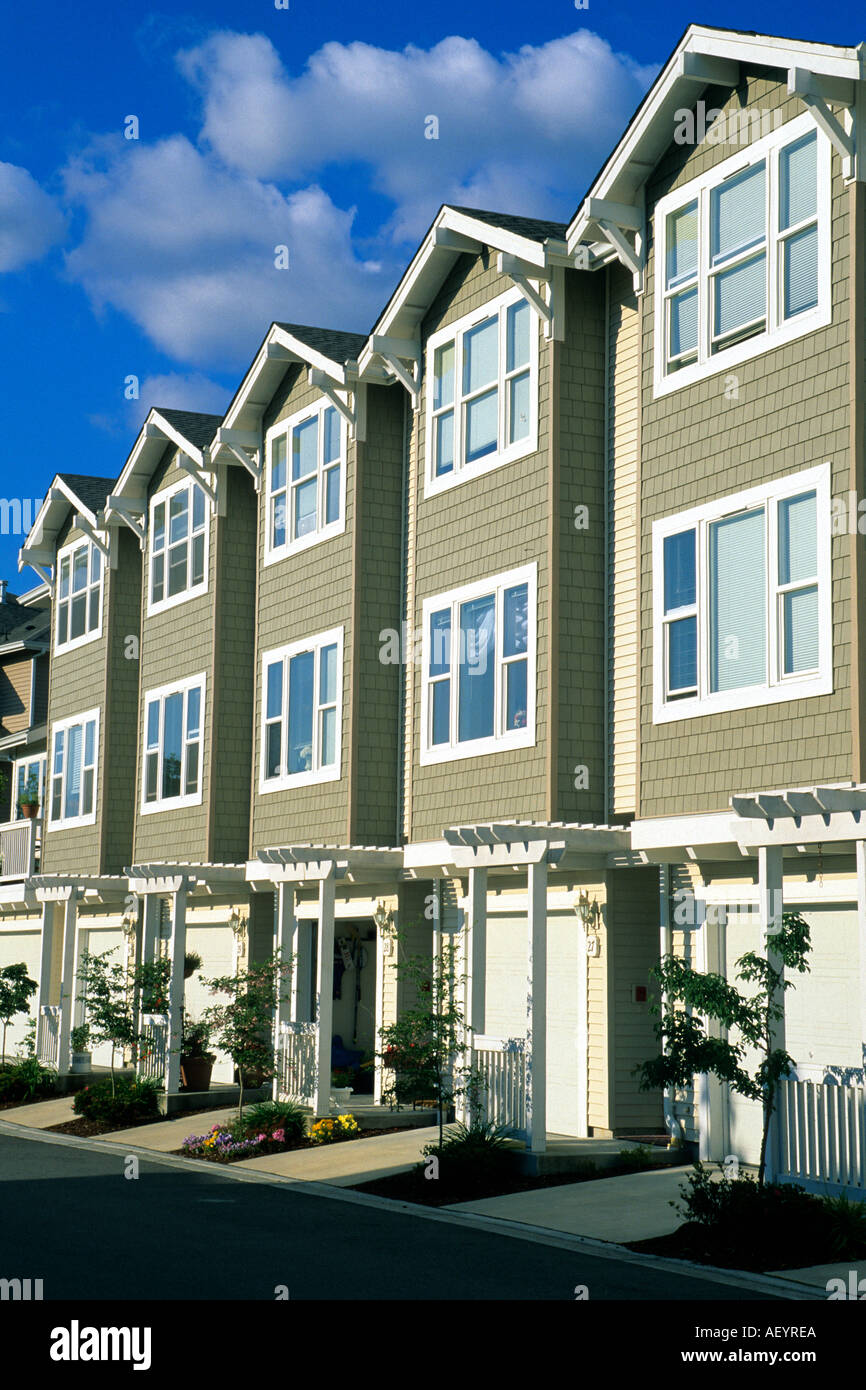 Urban housing landscape new townhomes Stock Photo - Alamy