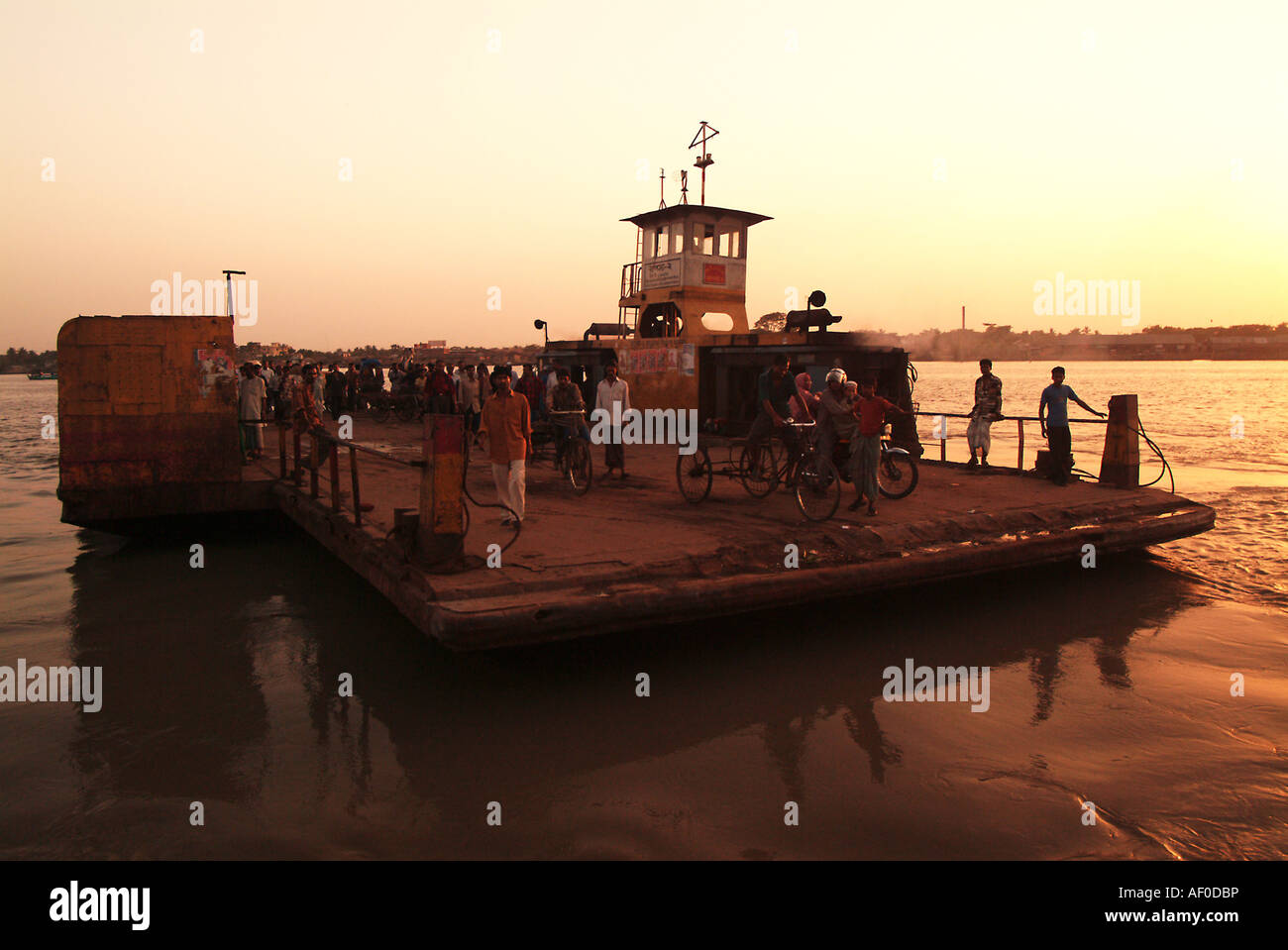 A ferry in Bangladesh comes into dock near Chittagong, Bangladesh Stock ...
