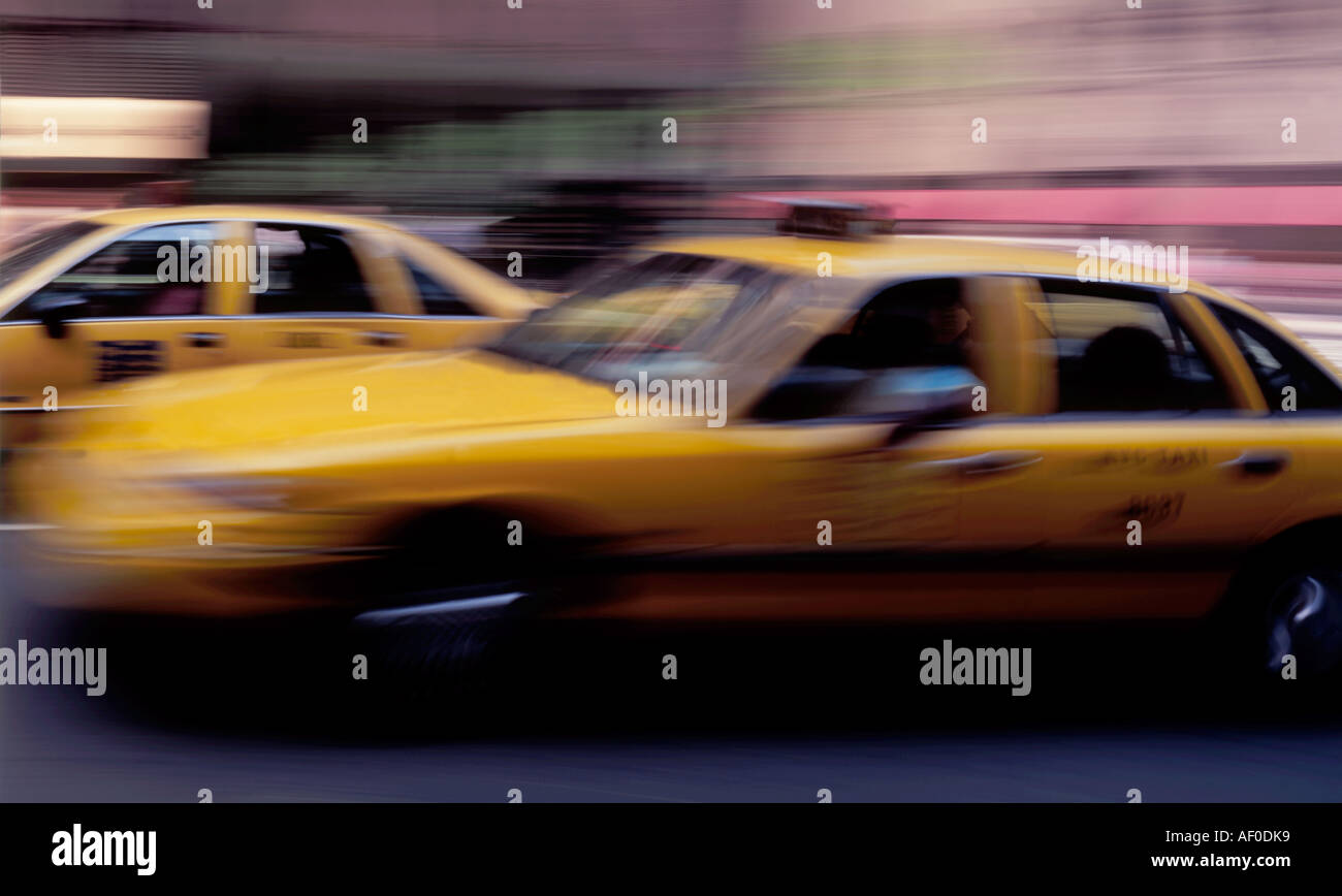 Yellow Cab New York City USA Stock Photo - Alamy