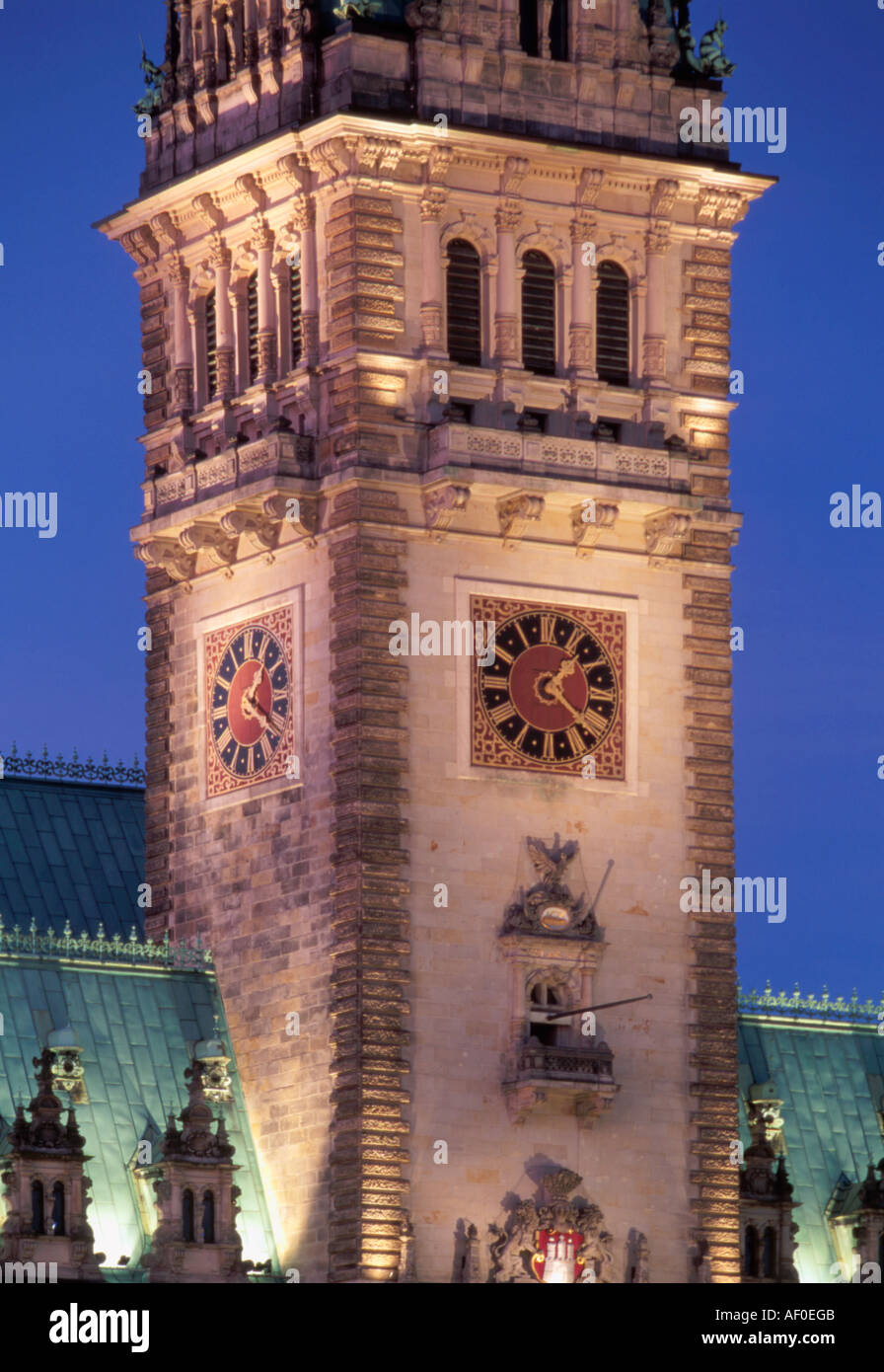 Hamburg rathaus architecture detail city hall hi-res stock photography ...