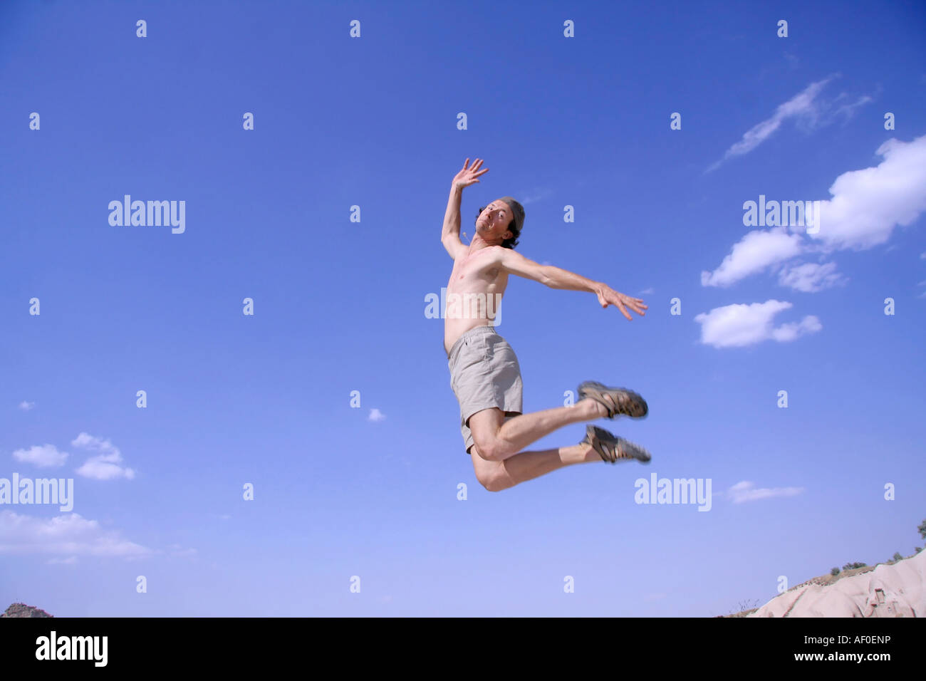 healthy happy man jumping in joy of life Stock Photo - Alamy