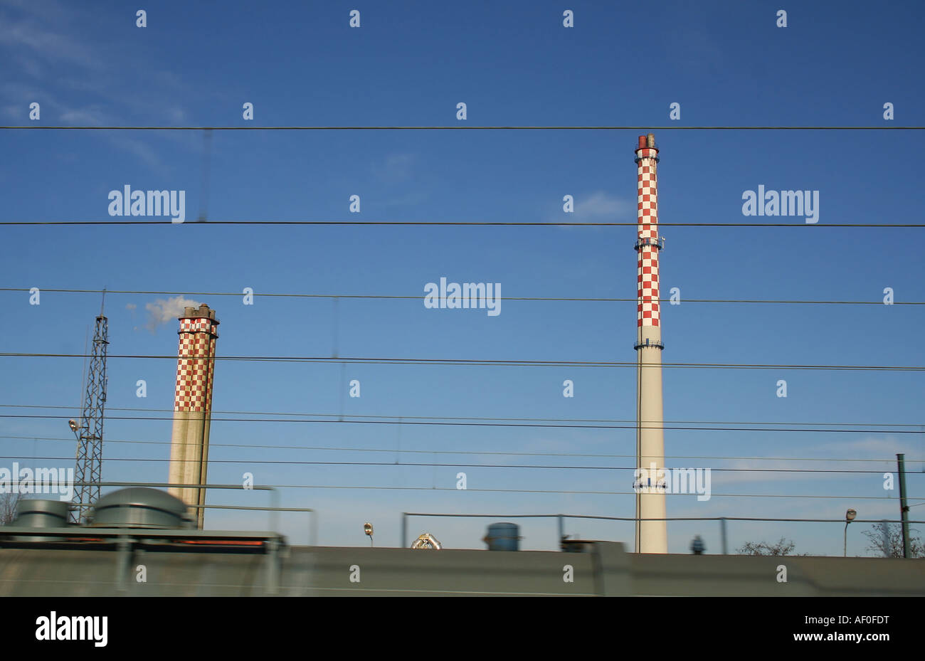 smoking factory chimney in poland Stock Photo - Alamy