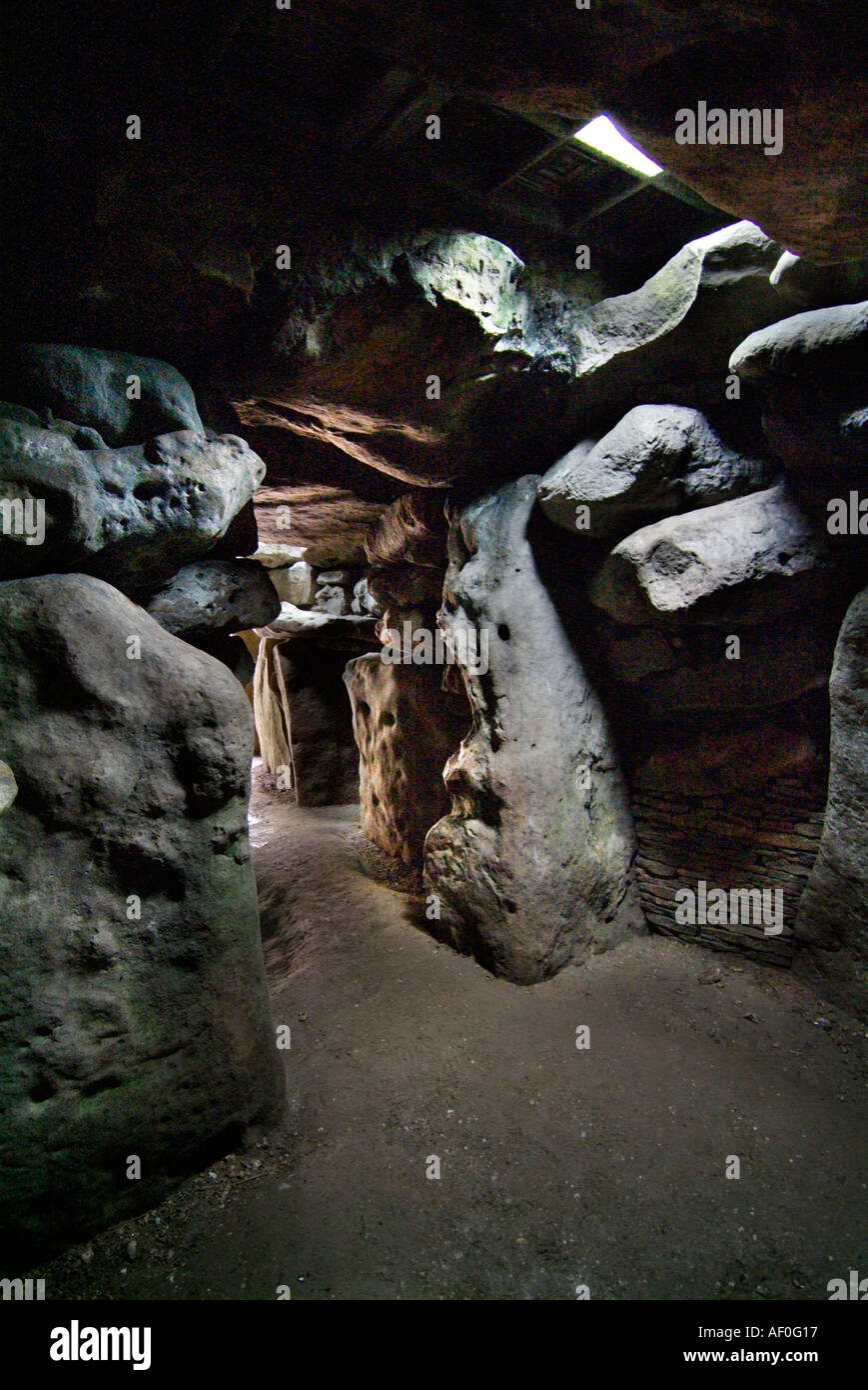 Interior Avebury West Kennet Neolithic Long Barrow Burial chamber ...