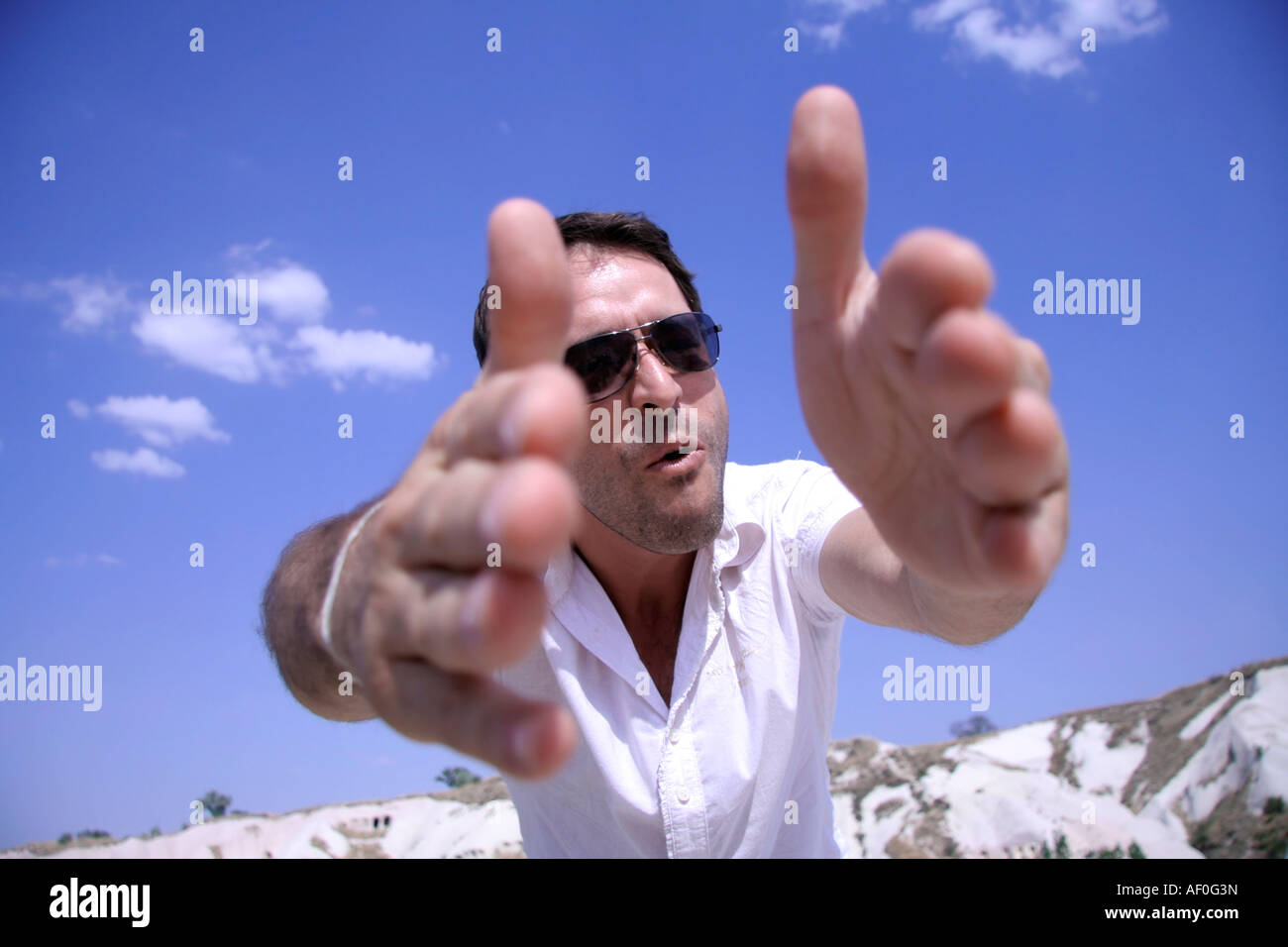 healthy happy man jumping in joy of life Stock Photo - Alamy