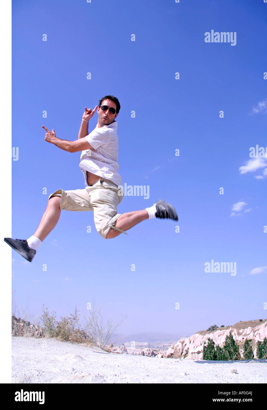 healthy happy man jumping in joy of life Stock Photo - Alamy