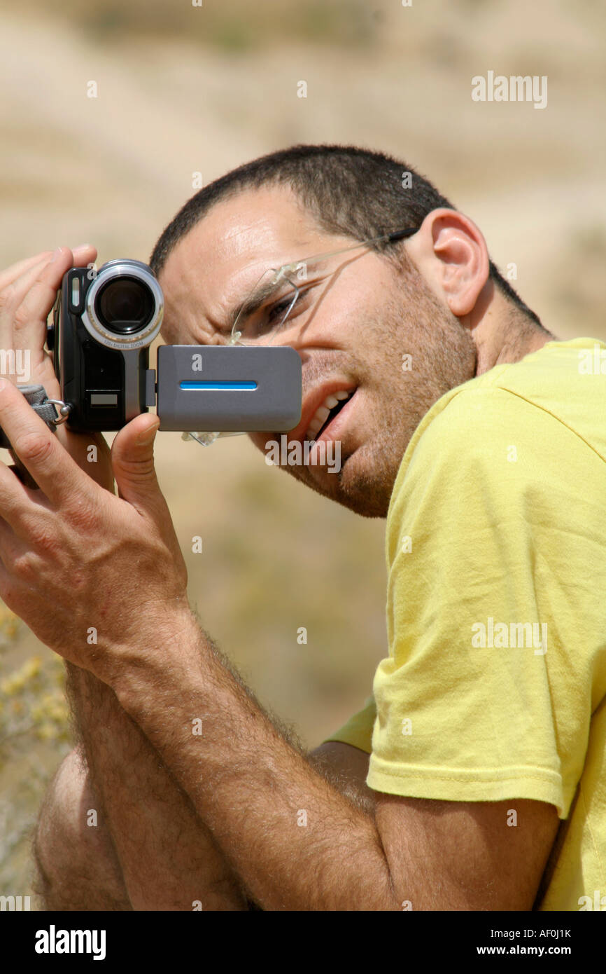 bird watcher sede boker desert israel Stock Photo - Alamy