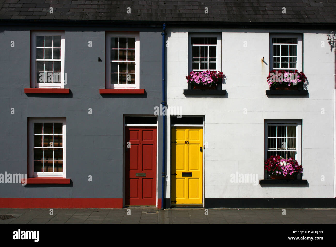 Terraced brightly coloured houses in hi-res stock photography and ...