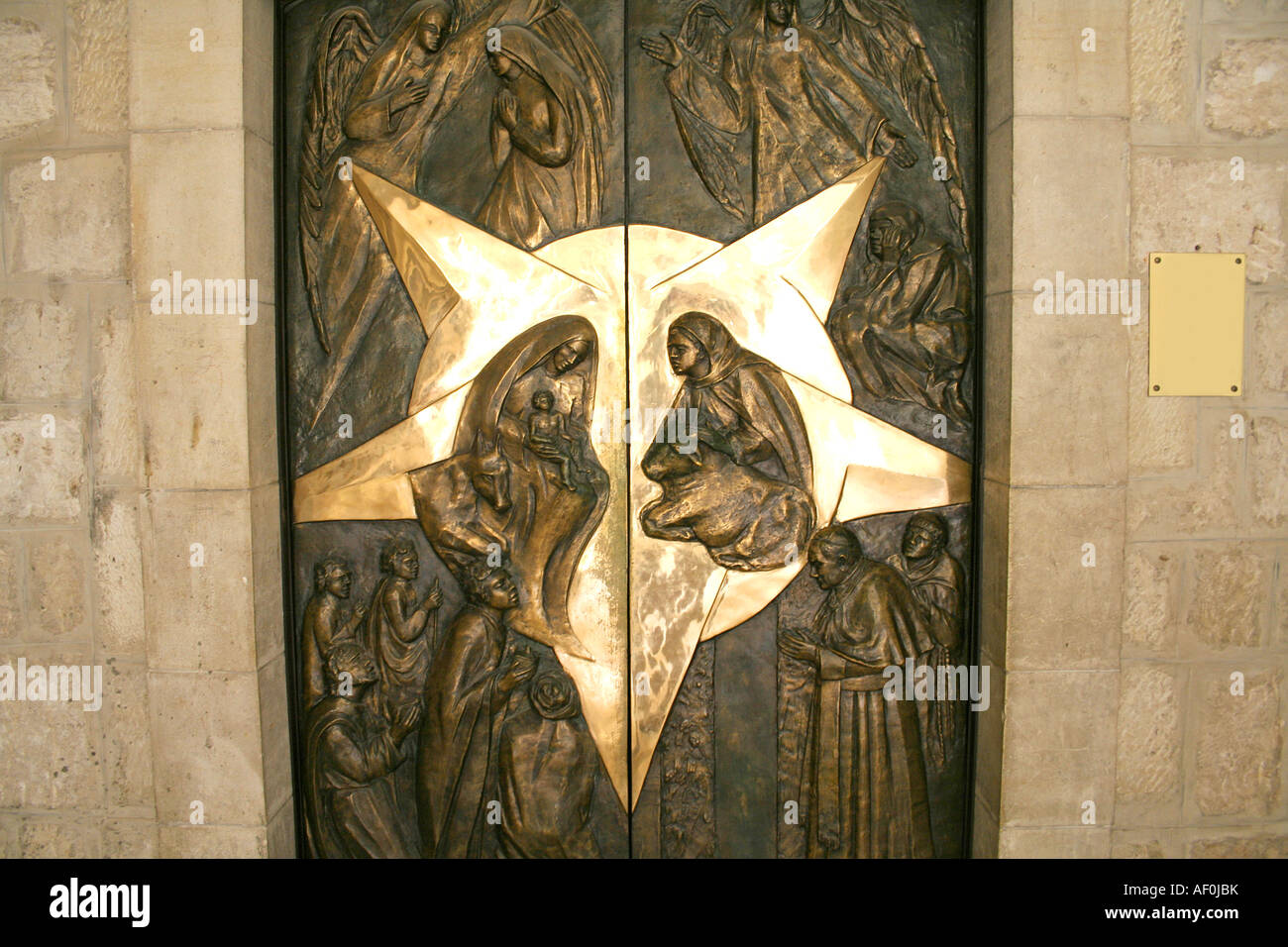 nativity church door bethlehem west bank palestine israel Stock Photo ...