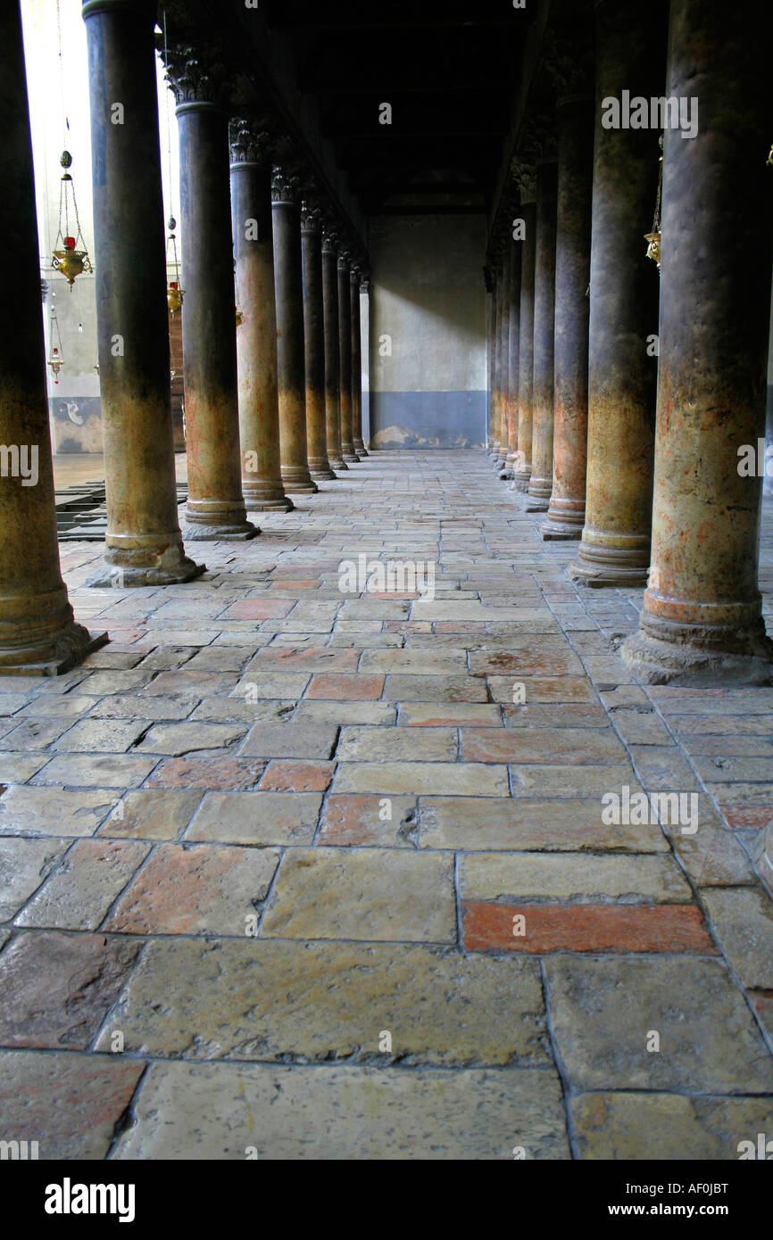 nativity church columns bethlehem west bank palestine israel Stock ...