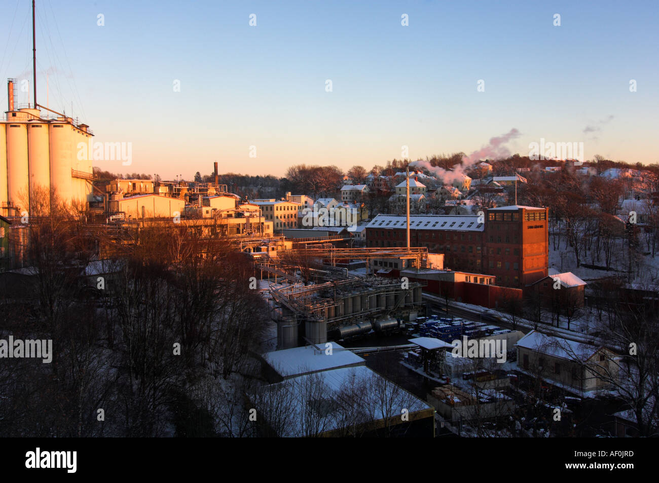 Industrial buildings at Mölndal Kvarnby, Swedem Stock Photo - Alamy
