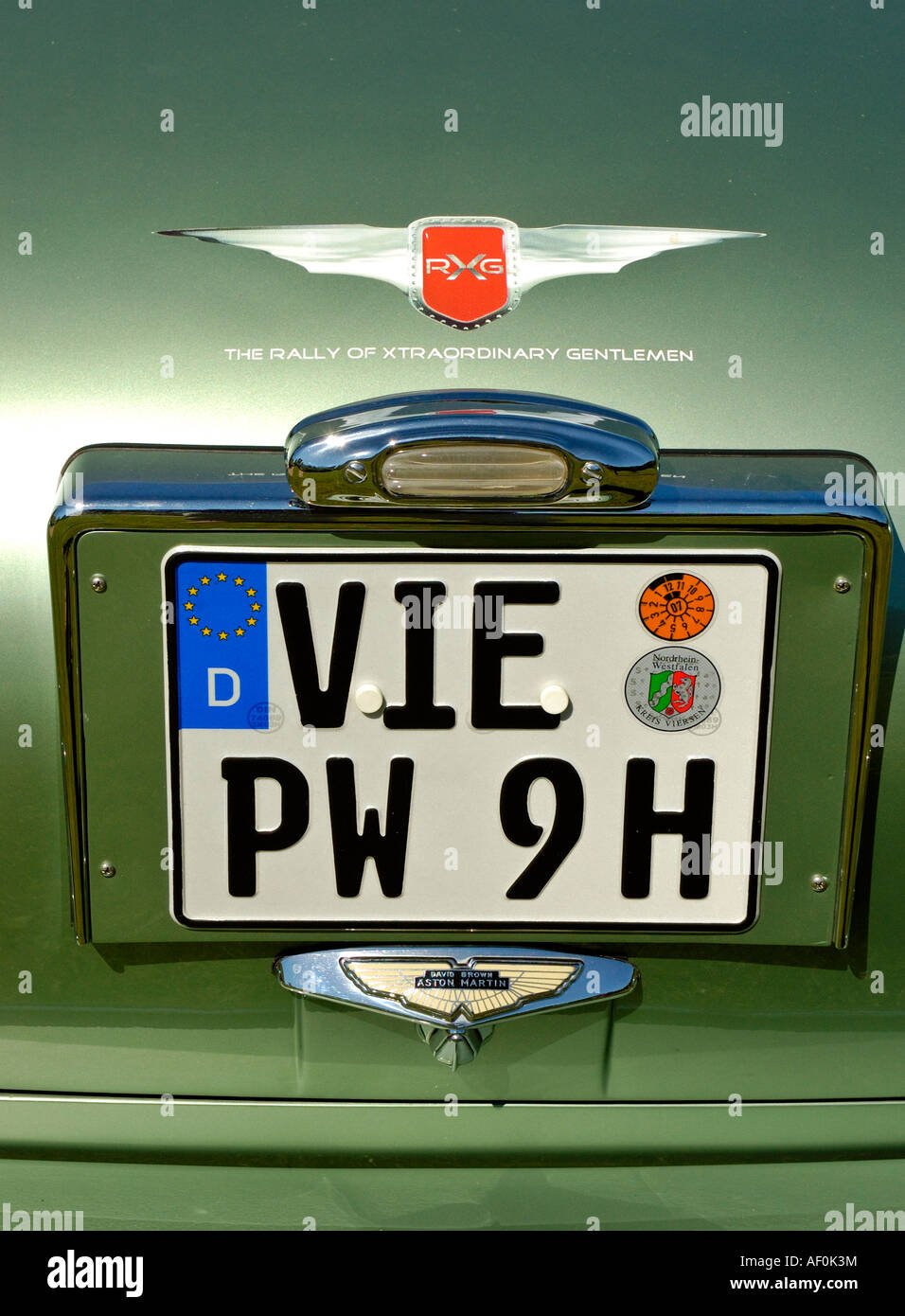 German registration plate on classic car Stock Photo - Alamy