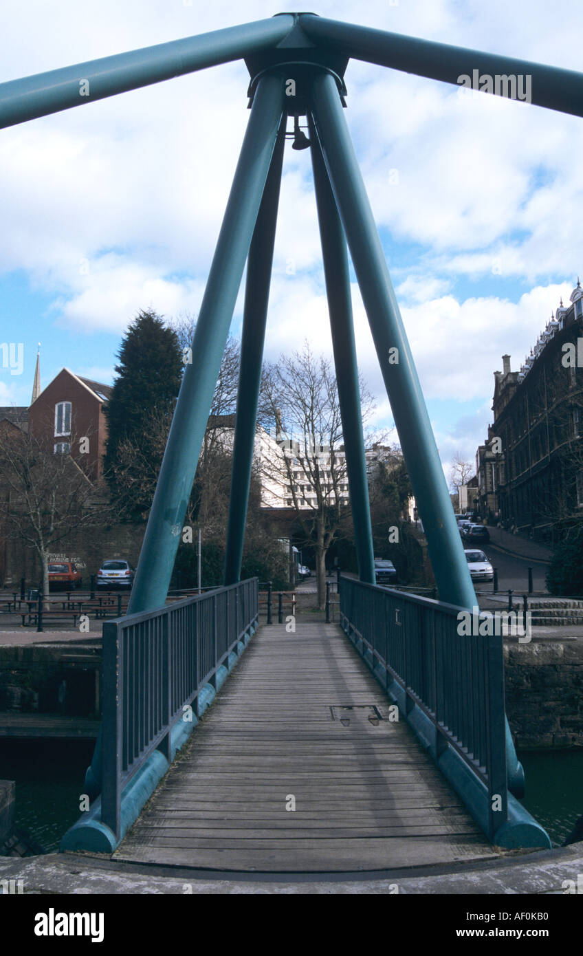 Pedestrian footbridge in Bristol England Stock Photo - Alamy