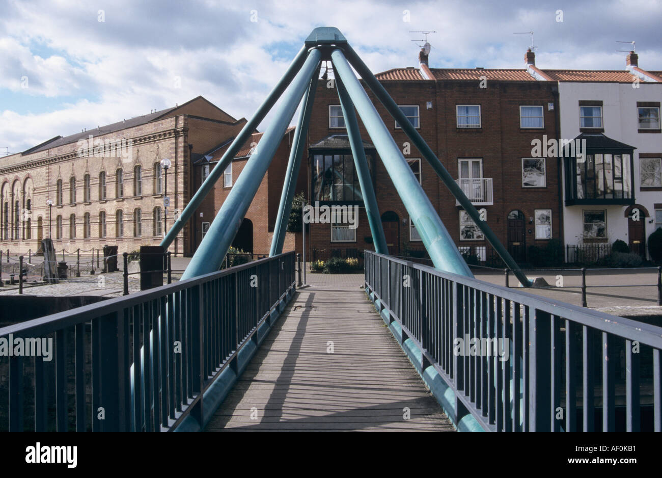 Pedestrian footbridge in Bristol England Stock Photo - Alamy